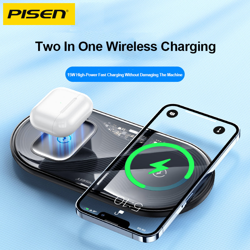 Pisen-2-in-1 Wireless Charger (Transparent Technology Version) (XY-C18 ...