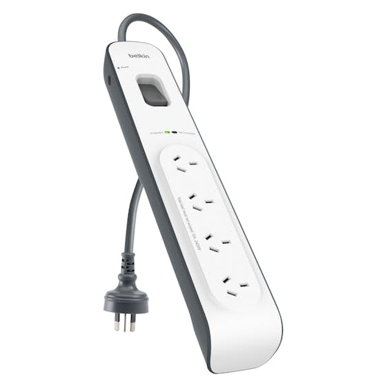Belkin Surgemaster 4 Outlet Surge Protection Strip with 2m Power Cord ...