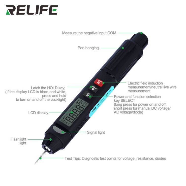 Mini Multimeter DT-02 Smart Pen Type RELIFE – Australia Pisen pty ltd